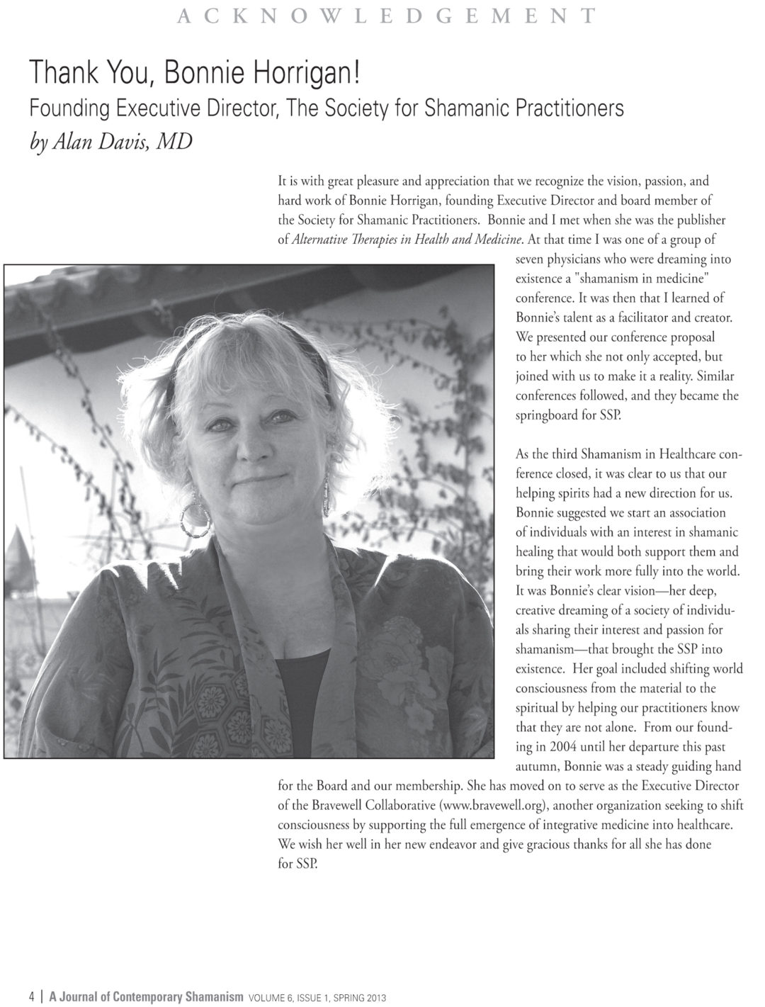 On the journey of Bonnie Horrigan... - Society for Shamanic Practice